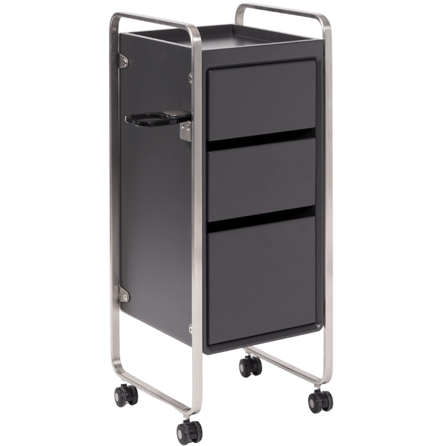 The Sapphire Salon Trolley - Charcoal Black & Silver by SEC - Salon ...