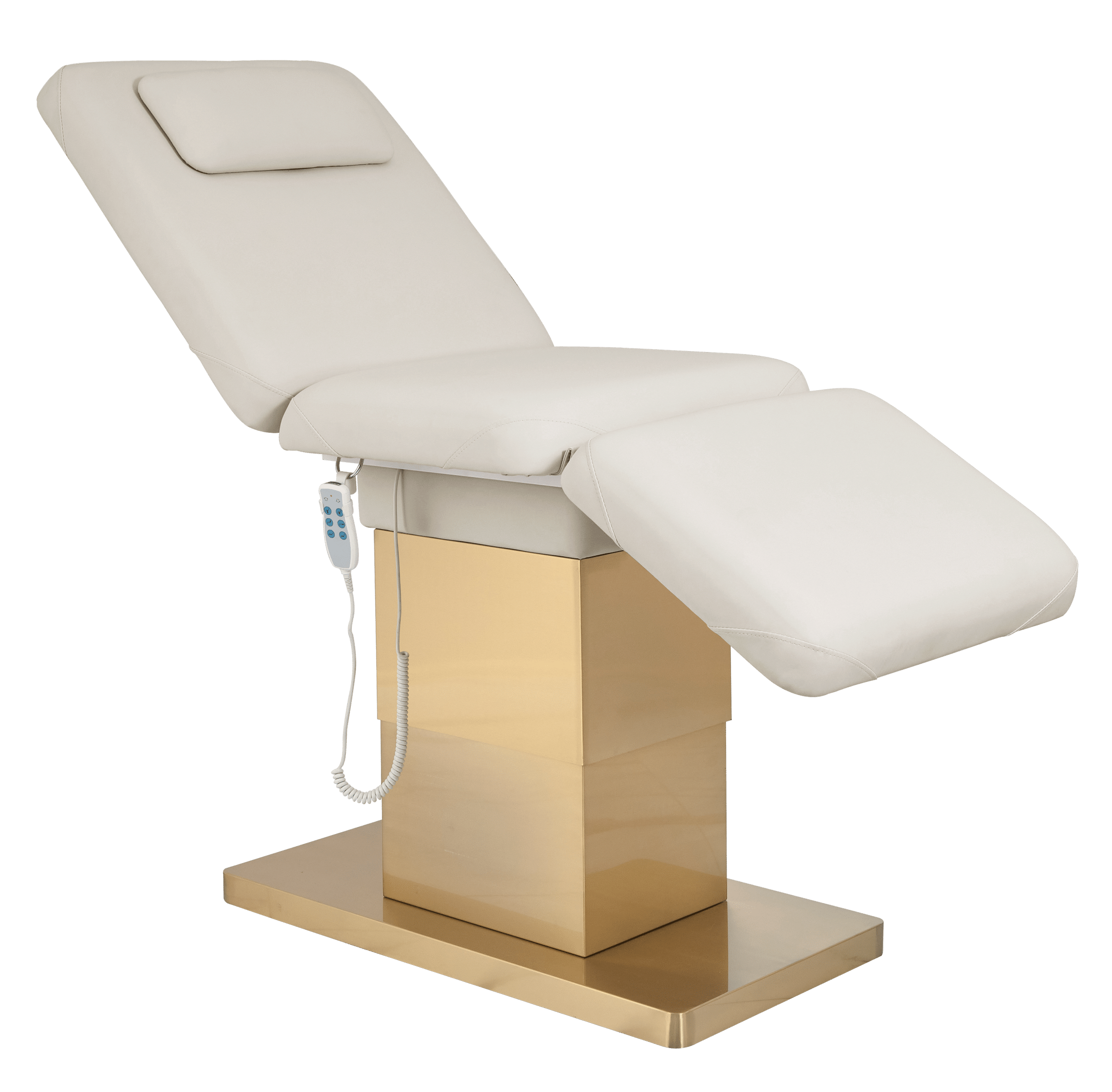 The Lilli Electric Beauty Bed - Ivory & Gold by SEC - Salon Equipment ...