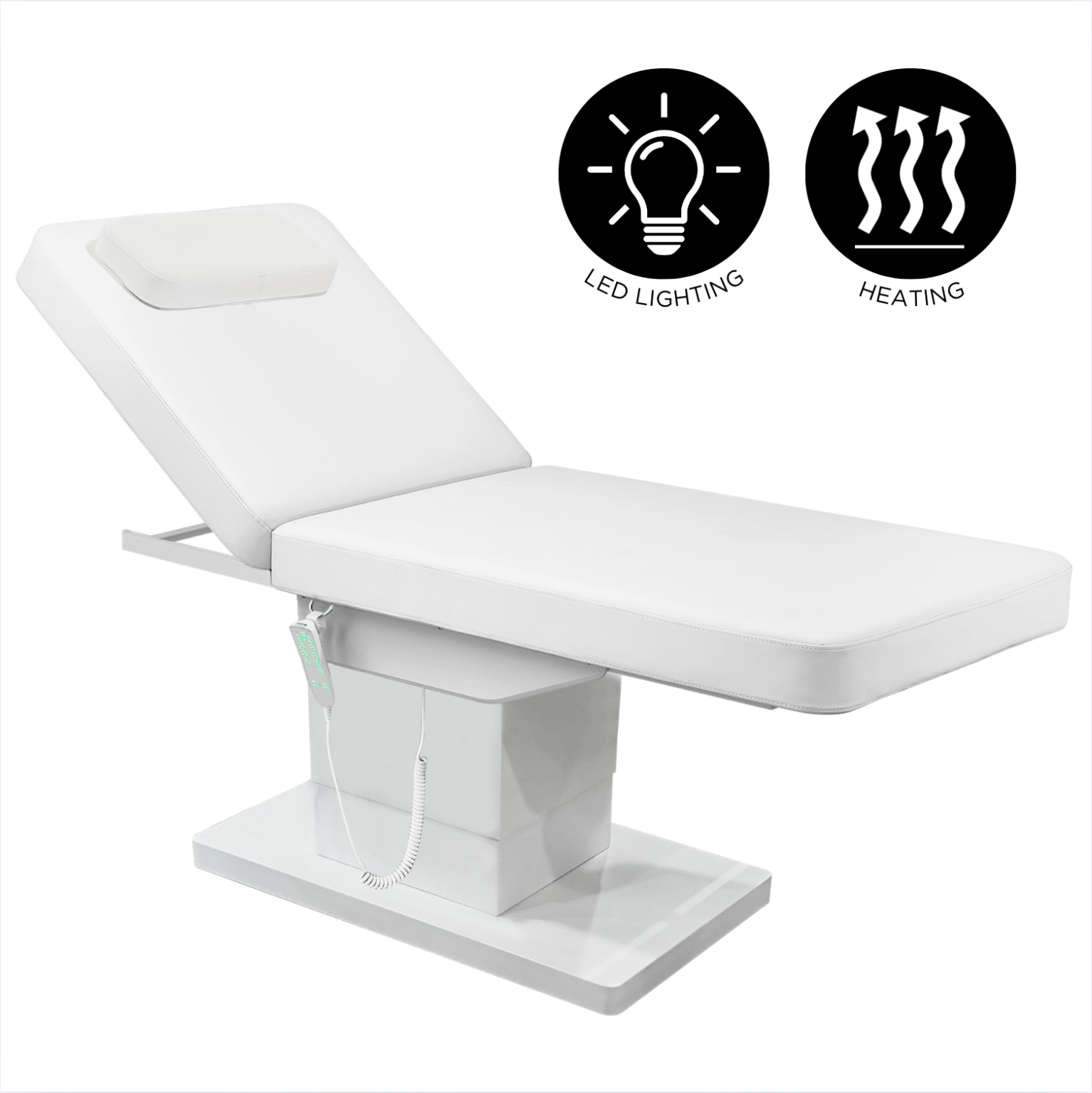 The Elli Electric Beauty Bed - White by SEC - Salon Equipment Centre
